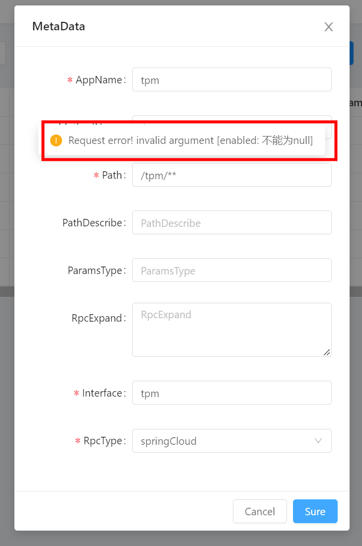 Bug Modify Metadata Error · Issue 3431 · Apacheshenyu · Github