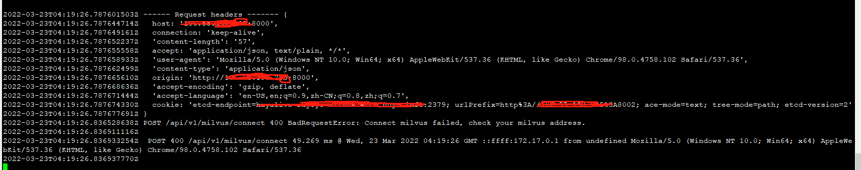 BadRequestError: Connect milvus failed, check your milvus address. · Issue #50 · zilliztech/attu ...