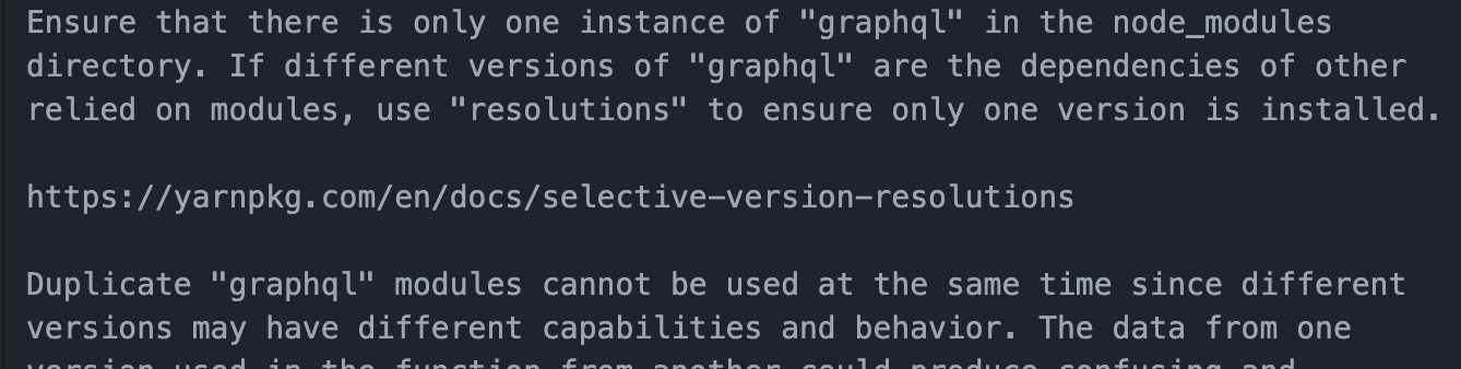 Neo4j Example not working - need help - graphql dependency version conflict · Issue #1023 ...