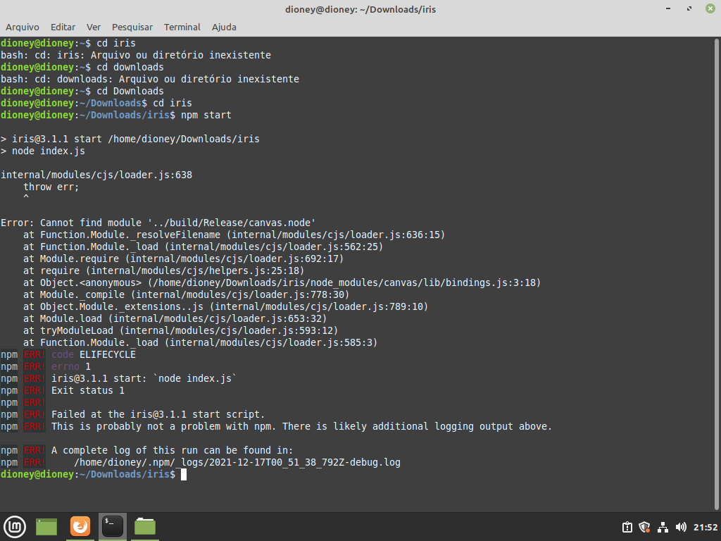 erro ao executar "npm start" · Issue #431 · KillovSky/Iris · GitHub