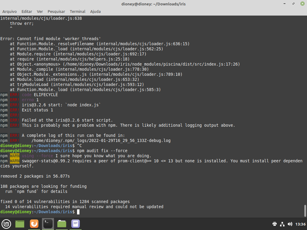 erro ao executar "npm start" · Issue #431 · KillovSky/Iris · GitHub