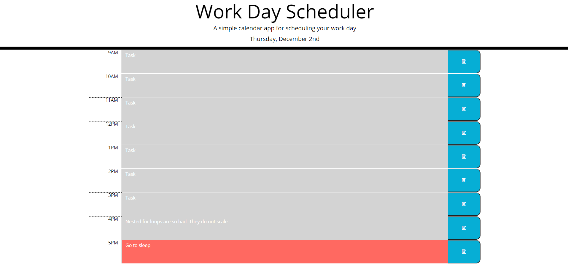 GitHub - ShinichiM/work-day-scheduler