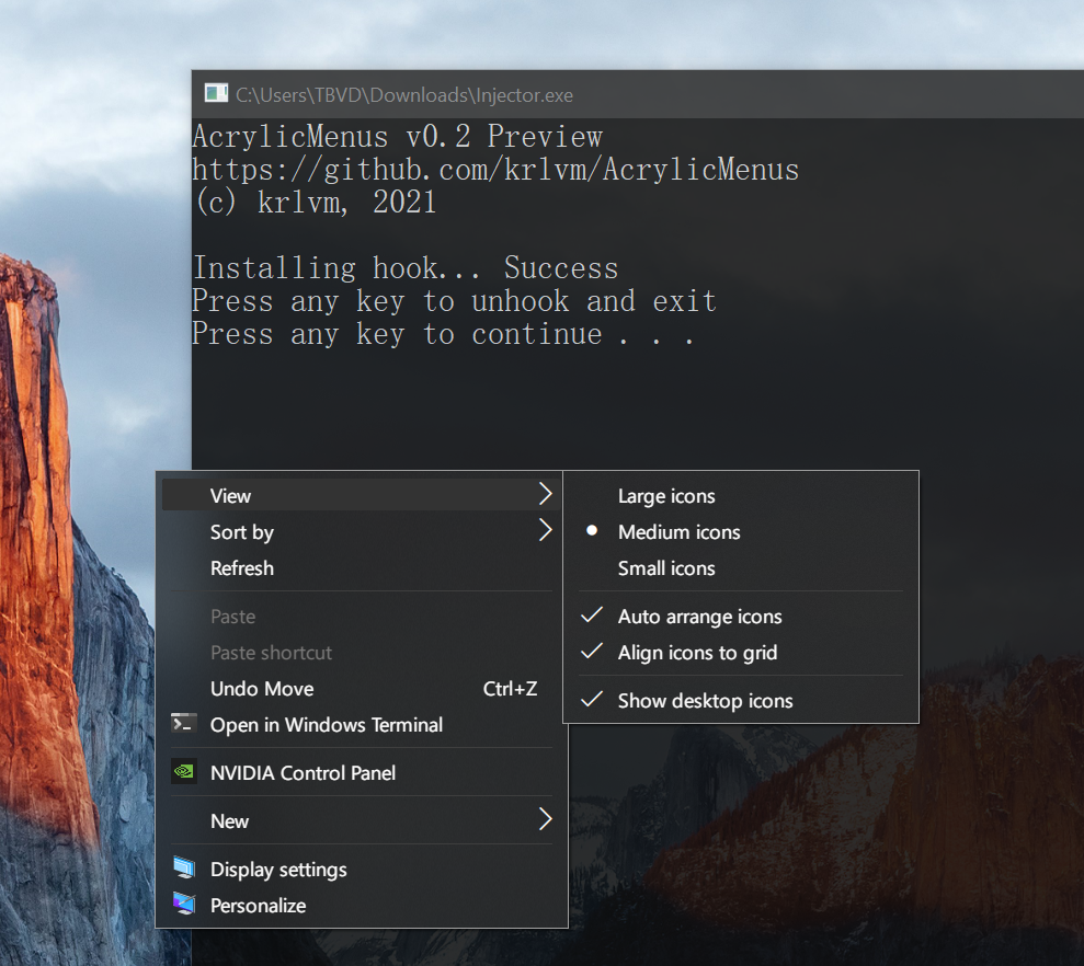 not working for me · Issue #4 · krlvm/AcrylicMenus · GitHub