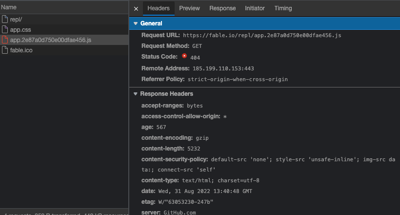 Repl Does Not Work Shows 404 · Issue 3127 · Fable Compiler Fable · Github