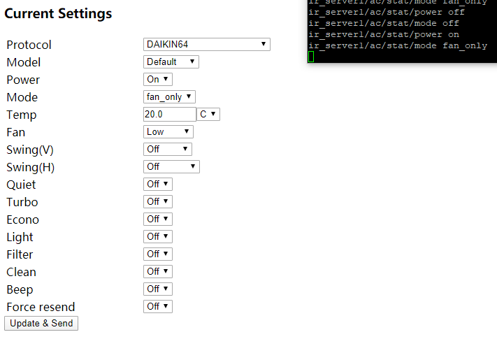 Home Assistant MQTT wrong behavior about DAIKIN NEW MODULE FFN-C(DAIKIN64) · Issue #1092 ...