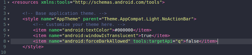 react native force light mode in android app · Issue #27876 · facebook/react-native · GitHub