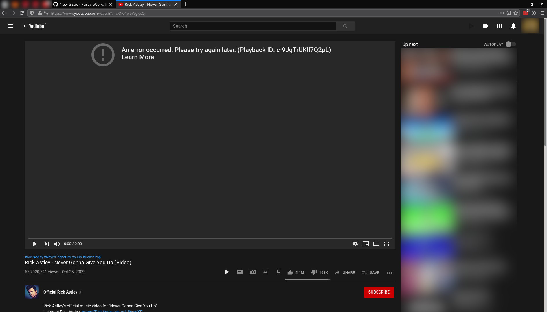 Videos fail to load · Issue #839 · ParticleCore/Iridium · GitHub