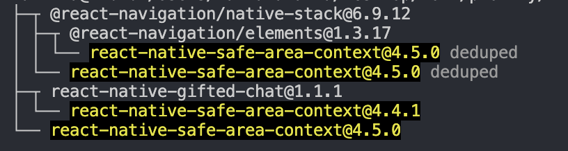Giftedchat react-native-safe-area-context breaks expo SDK 48 · Issue #2349 · FaridSafi/react ...