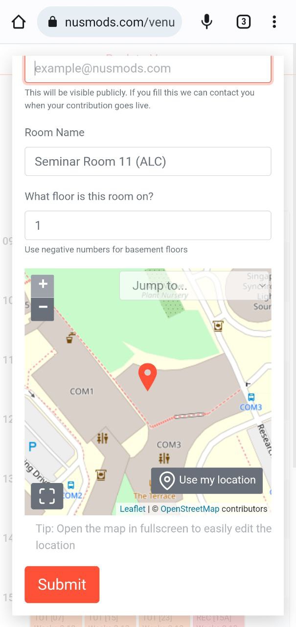 Submitting a venue mapping suggestion leads to failure. · Issue #3412 · nusmodifications/nusmods ...