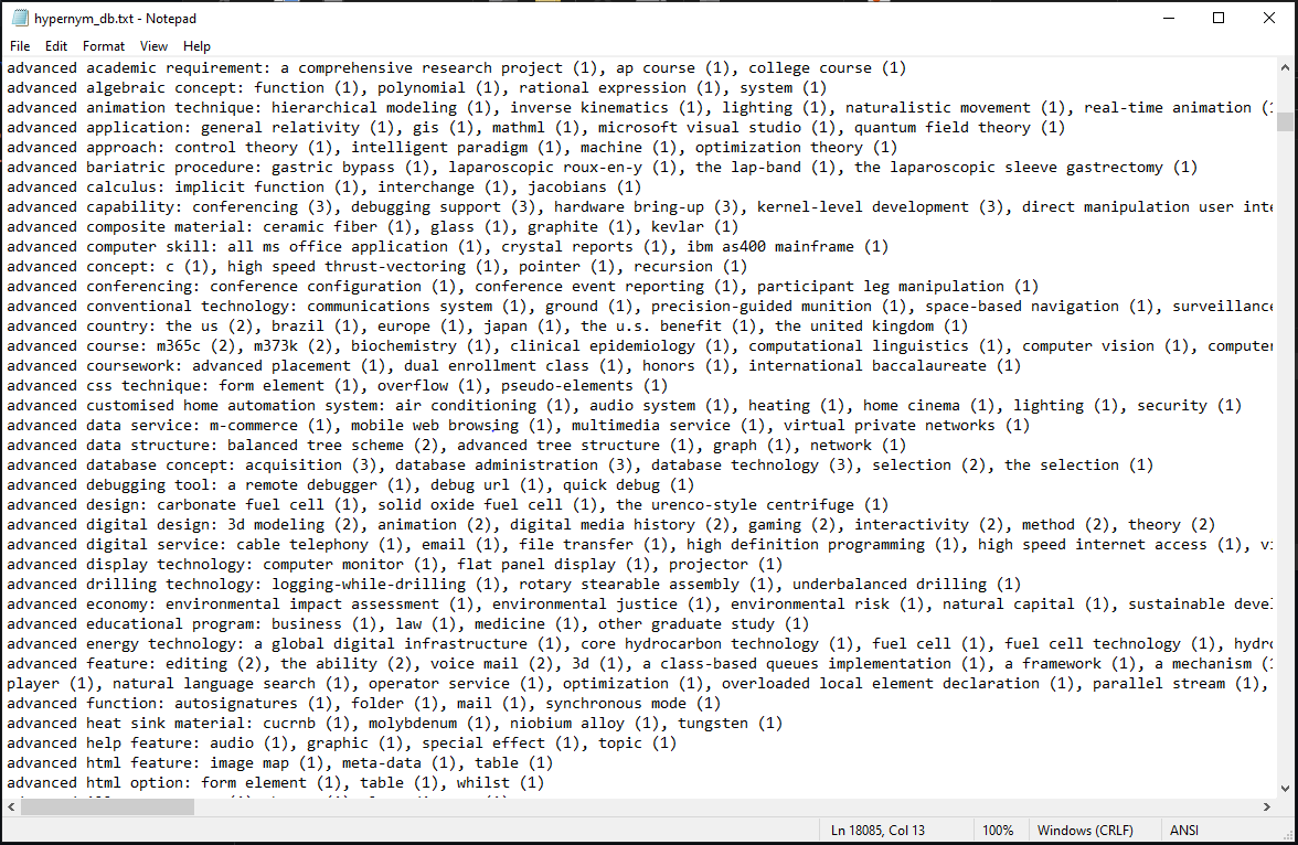 GitHub - LiavBurger/Regex-Hypernym-Database