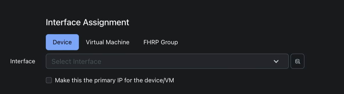 Assigning an IP to a device interface is now overly cumbersome? · Issue ... Assigning an IP to a device interface is now overly cumbersome? · Issue ...