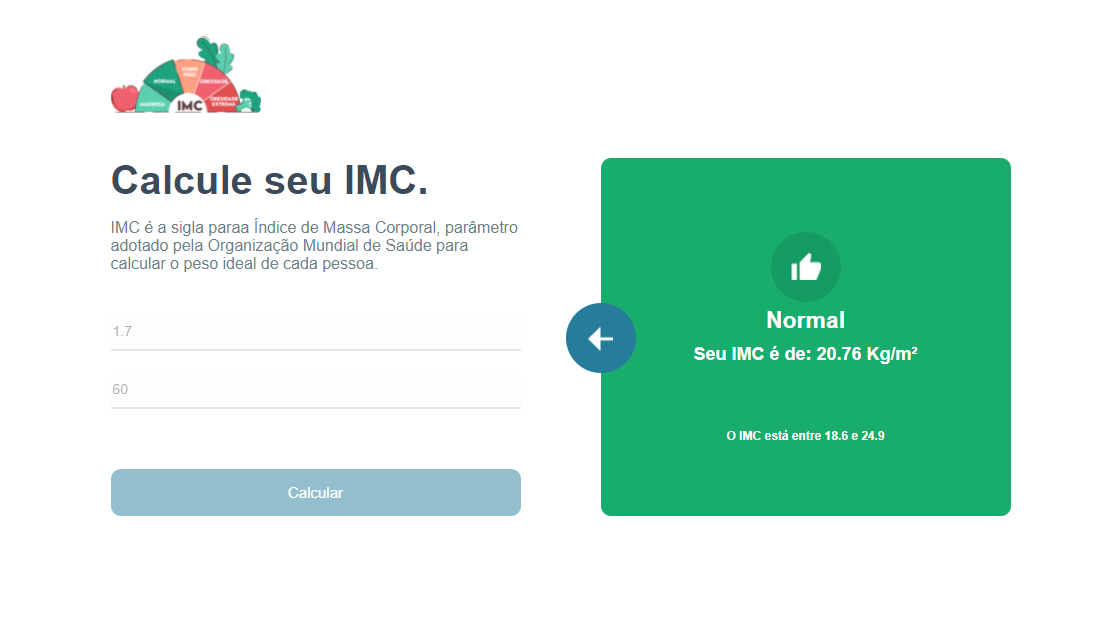 GitHub - frontendDieferson/imc: Projeto: Calculadora de IMC feito durante aulas da b7Web ...