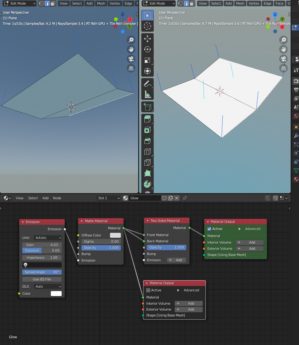 Emissive material emits only on one side. · Issue #503 · LuxCoreRender/LuxCore · GitHub
