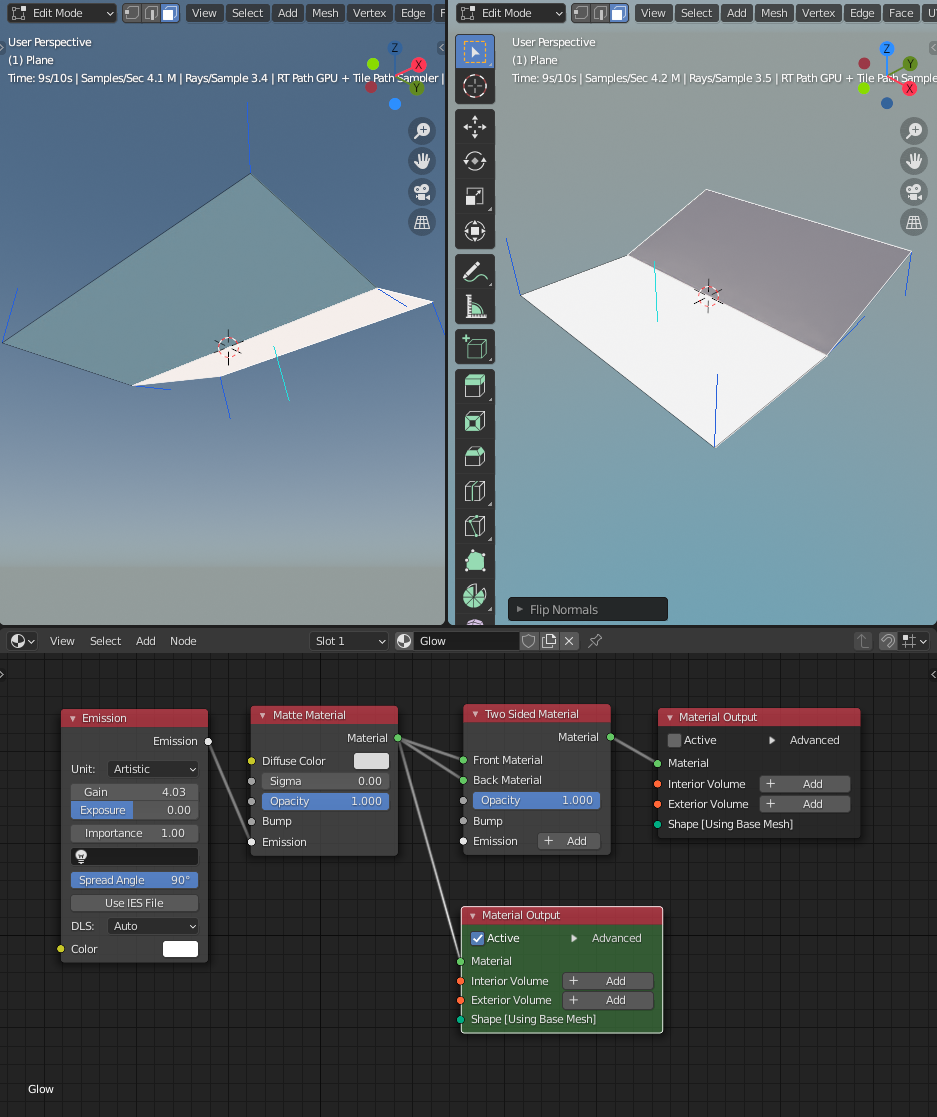 Emissive material emits only on one side. · Issue #503 · LuxCoreRender/LuxCore · GitHub