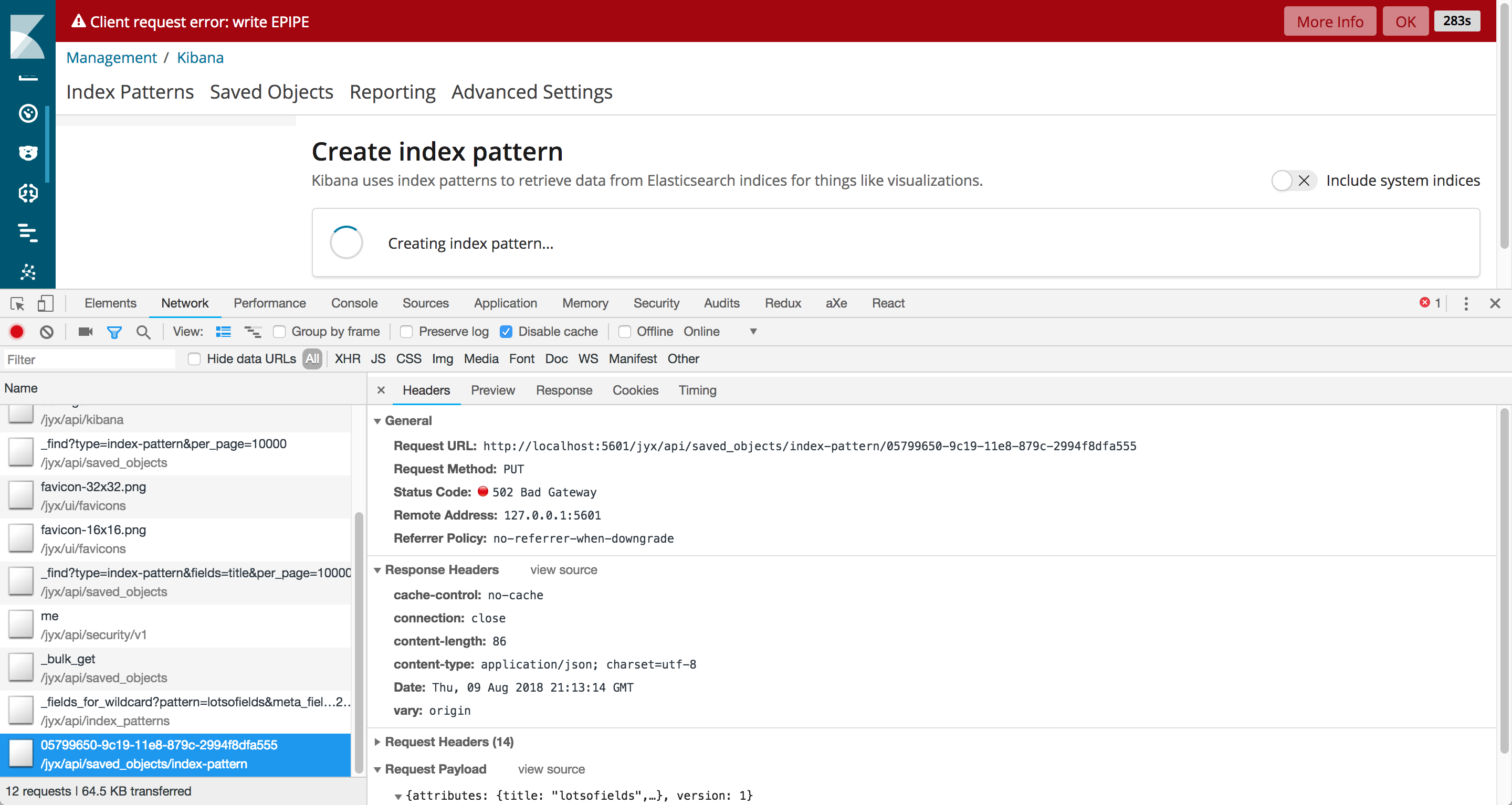 Cant Create Index Pattern With Large Number Of Fields · Issue 21862 · Elastickibana · Github