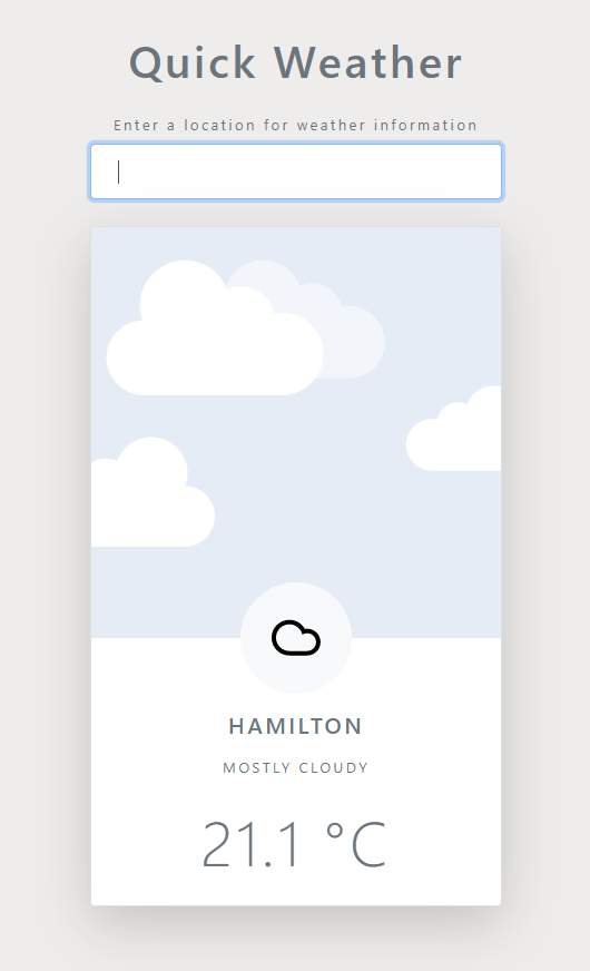 GitHub - salihelfatih/QuickWeather: an interactive weather web app made ...