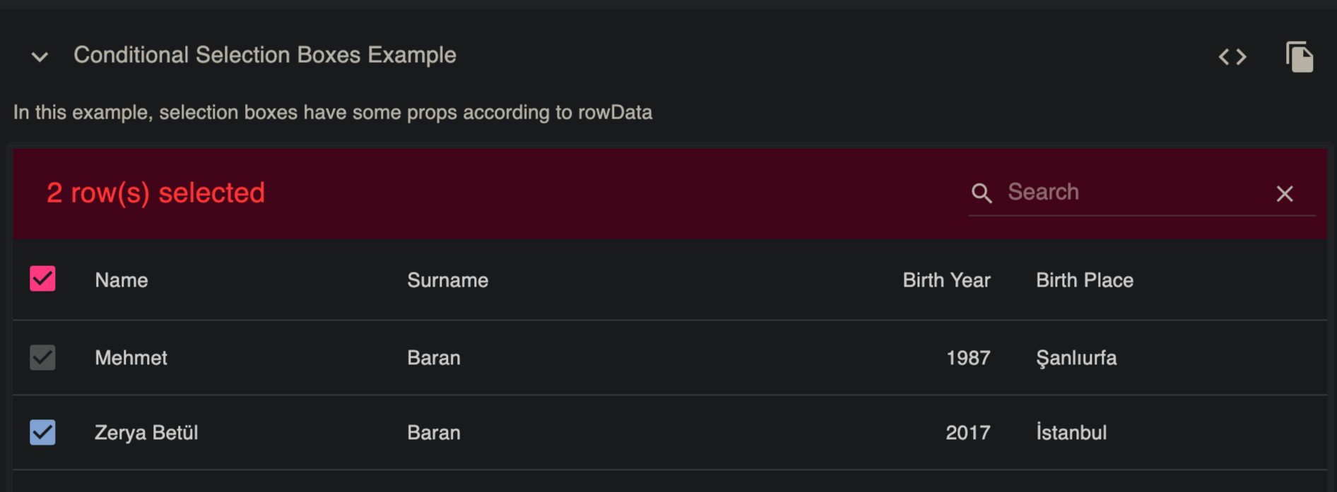 Select all option overrides any conditional selection boxes in the table. · Issue #1876 · mbrn ...