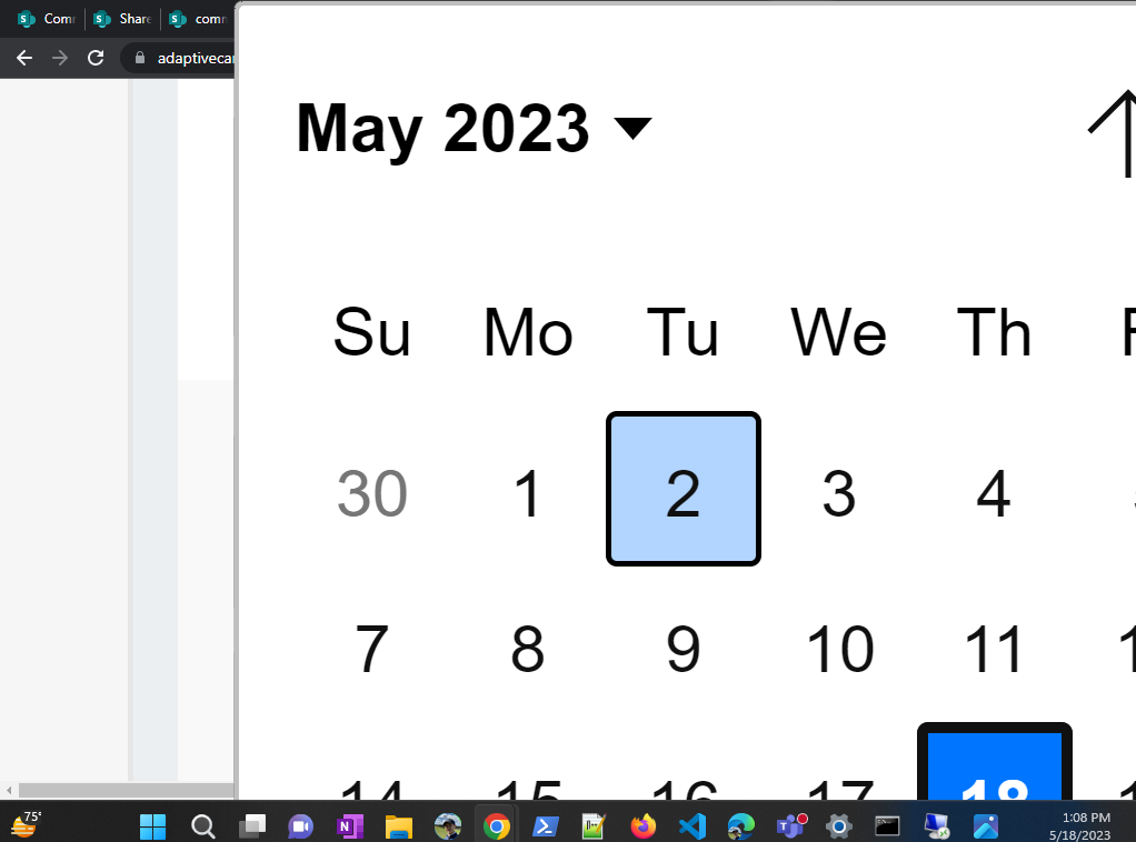 [Feature Request] A11Y - Fix native html input popups with small resolution and 400% zoom ...