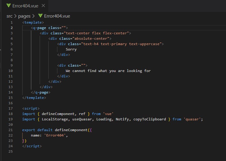 Error Page 404 Empty Layout Reference Issue · Quasarframework Quasar · Discussion 15252 · Github