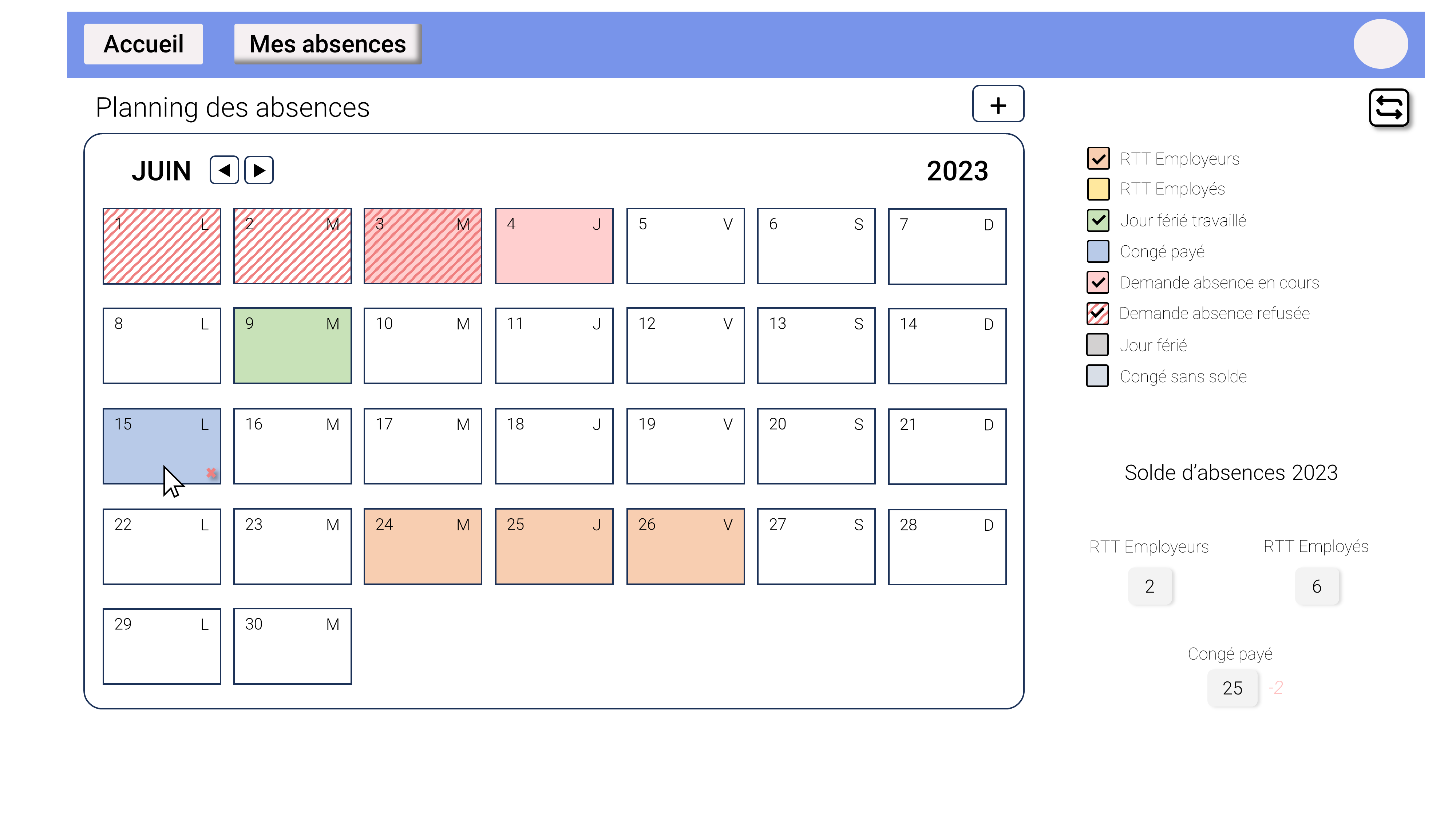 Visionnage des absences (calendrier) · Issue #2 · Diginamic-m03-Groupe4/gestion-des-absences ...