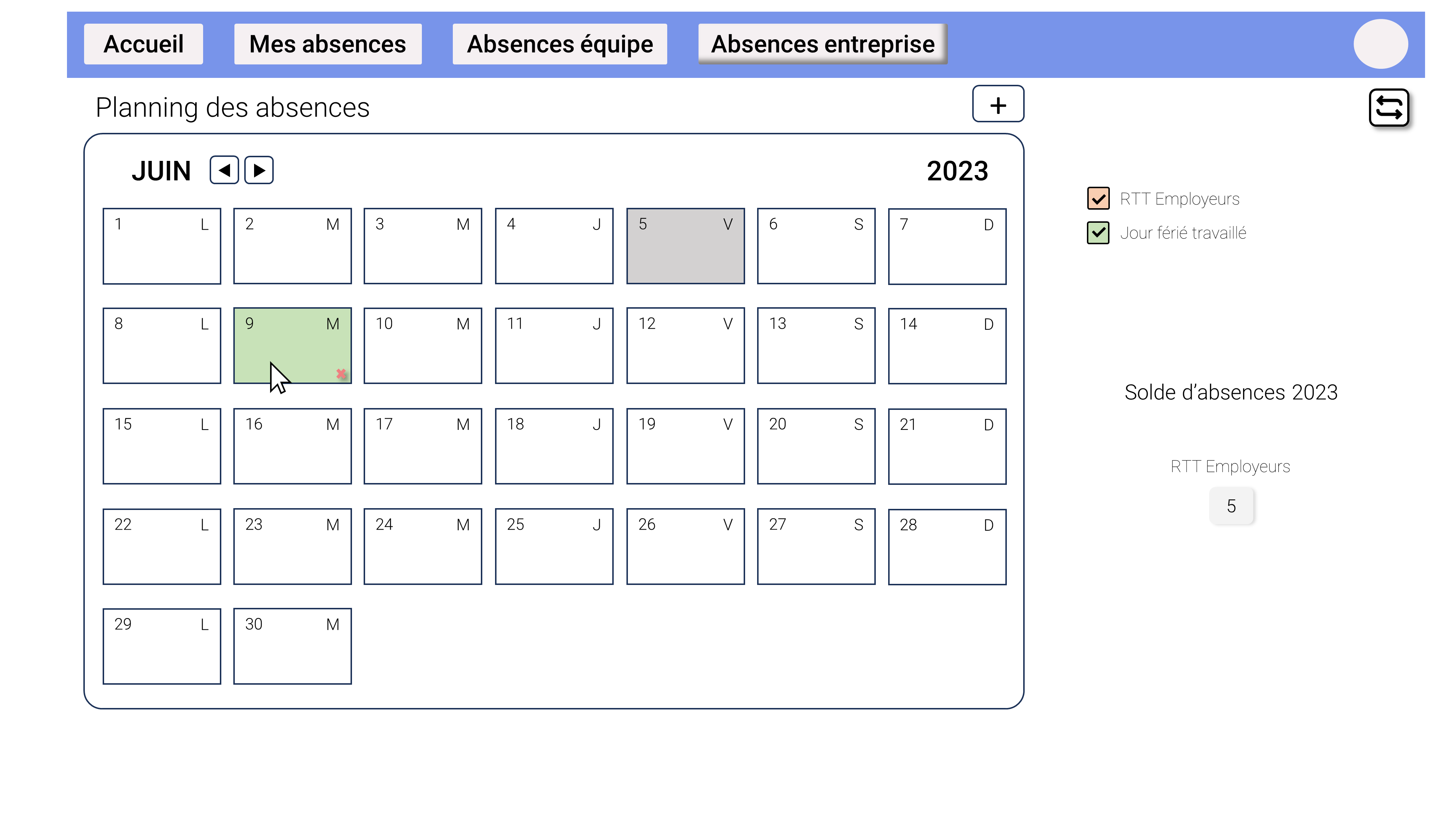 Visualisation des jours fériés (administrateur) · Issue #7 · Diginamic-m03-Groupe4/gestion-des ...