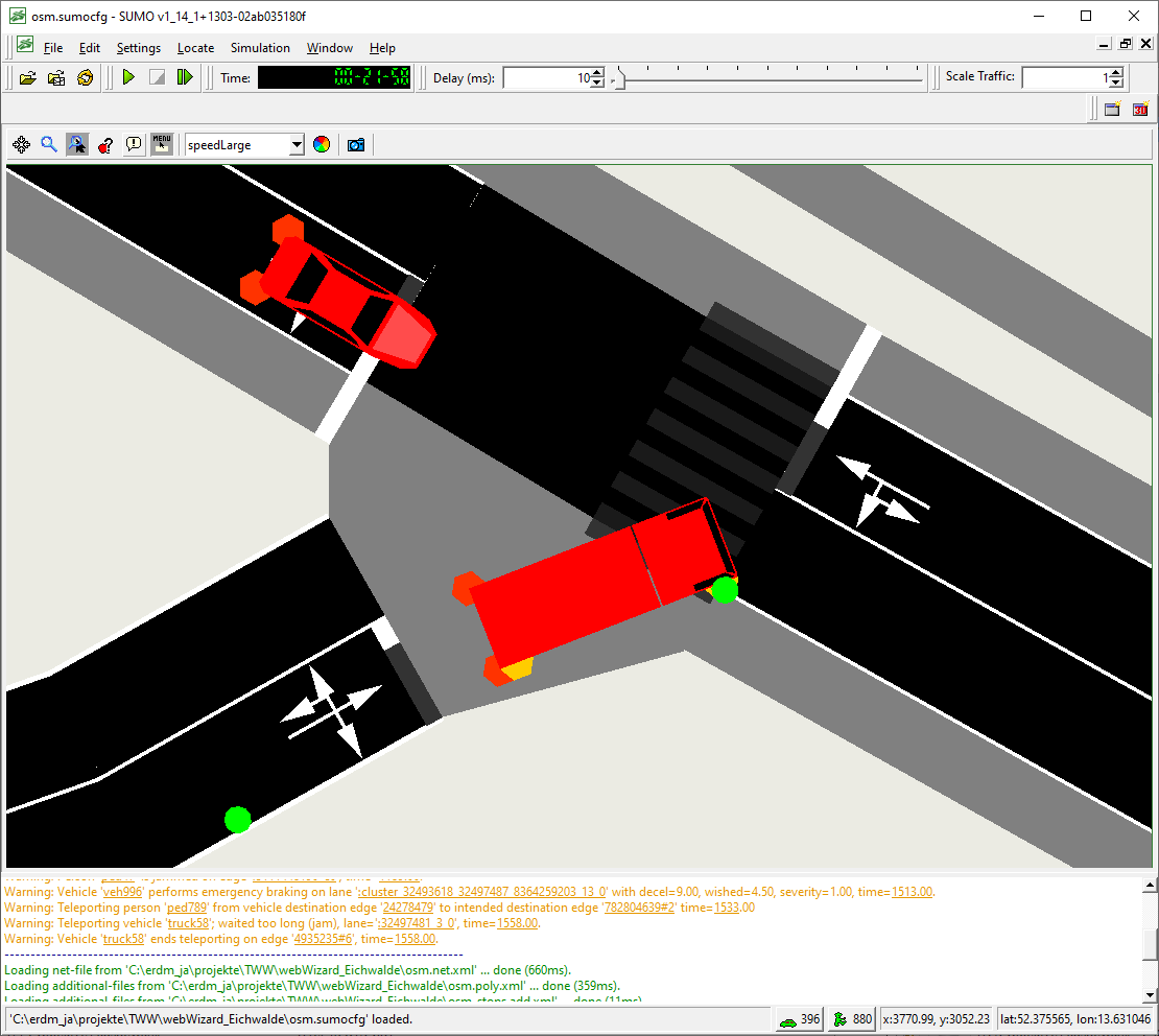 deadlock between car and pedestrian on shared walkingarea · Issue #11734 · eclipse-sumo/sumo ...