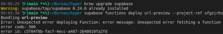 Egde Function deploy returns a 500 error · Issue #6298 · supabase/supabase · GitHub