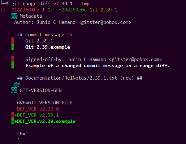 Feature Request Markdown Code Block Highlighting For Git Range Diff Output · Community