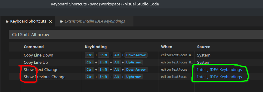 [BUG] "Show Next Change" is mapped instead of "Go to Next Change" · Issue #310 · kasecato/vscode ...