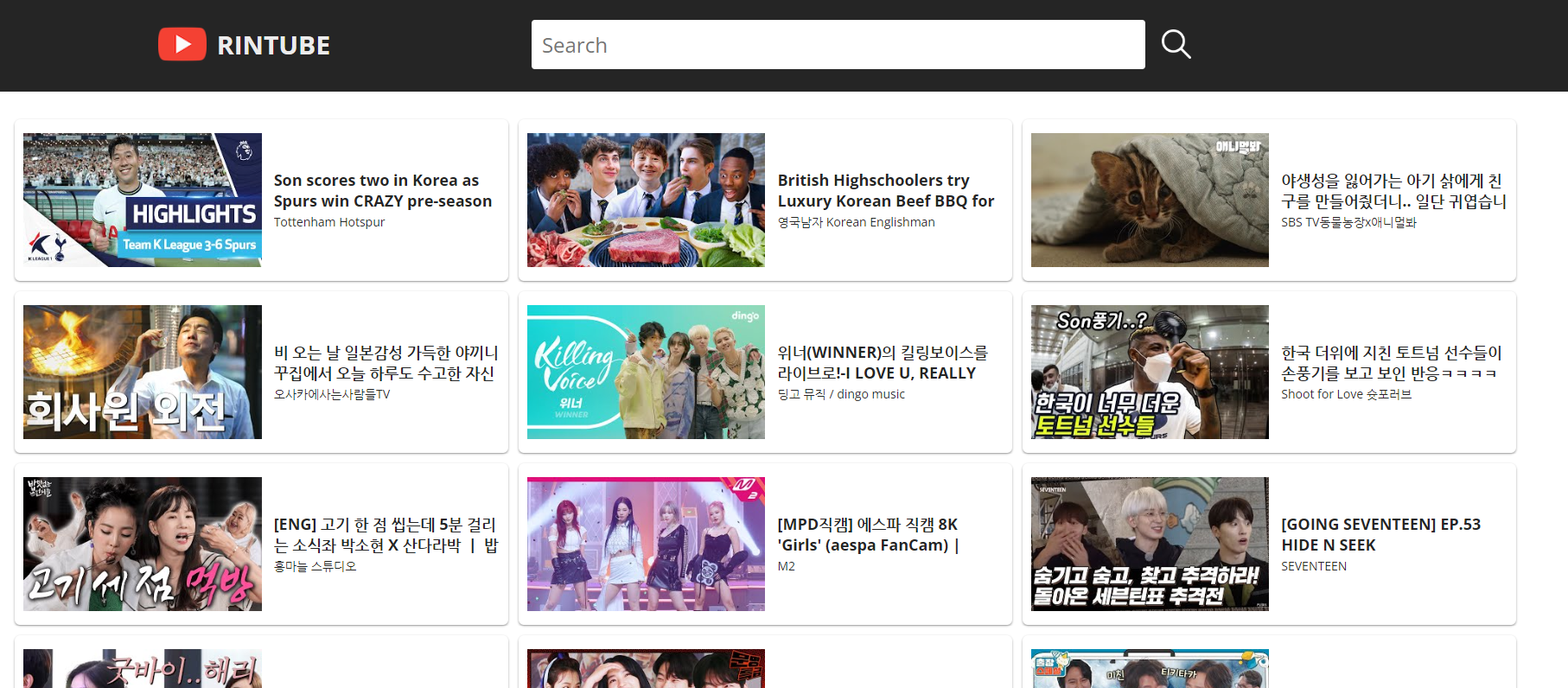 GitHub - JAGORING/Rintube: React로 Youtube 클론 코딩 (Dream Coding)
