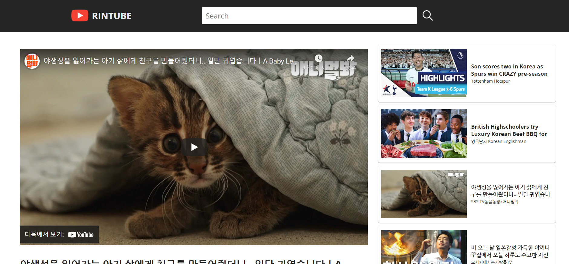 GitHub - JAGORING/Rintube: React로 Youtube 클론 코딩 (Dream Coding)