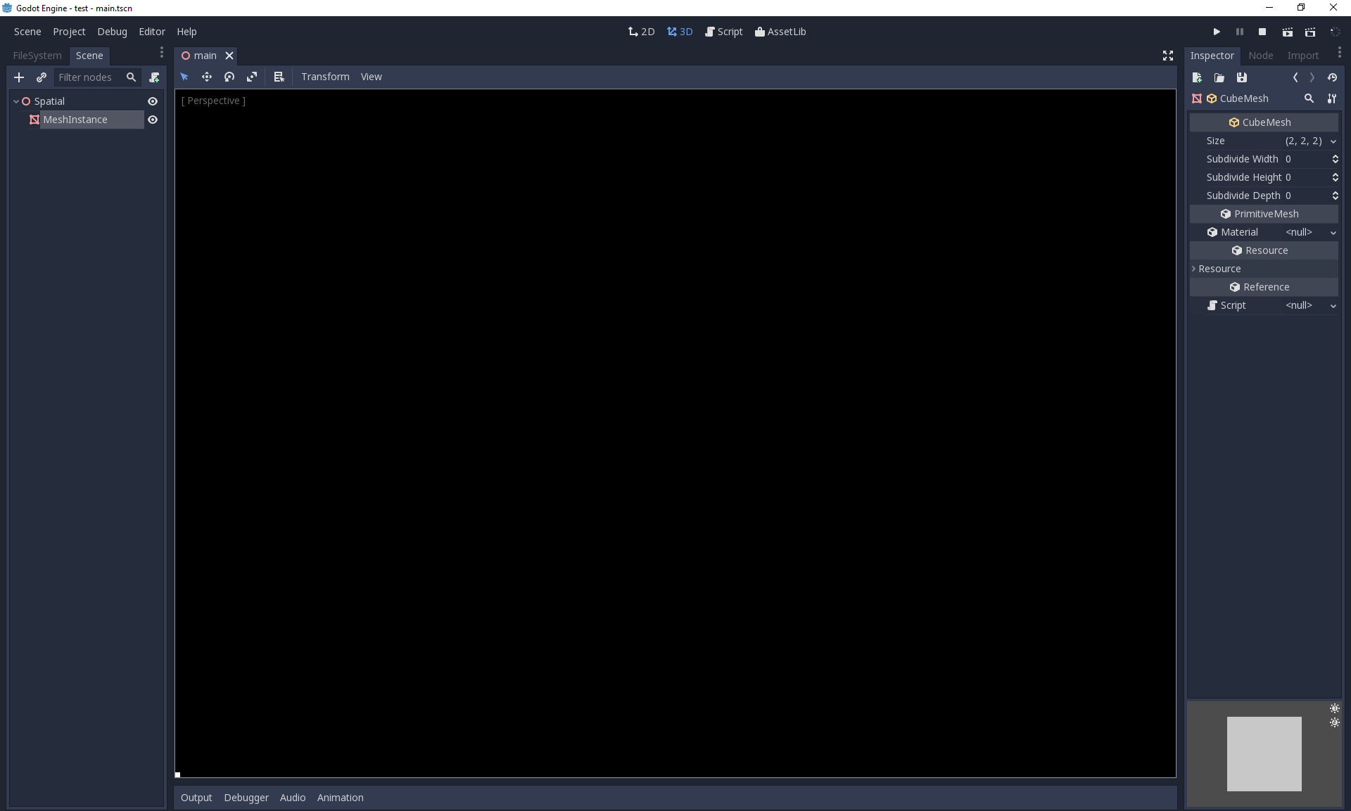 [3.0 Alpha] Viewport get broken after click on mesh(res) in inspector. · Issue #11634 ...