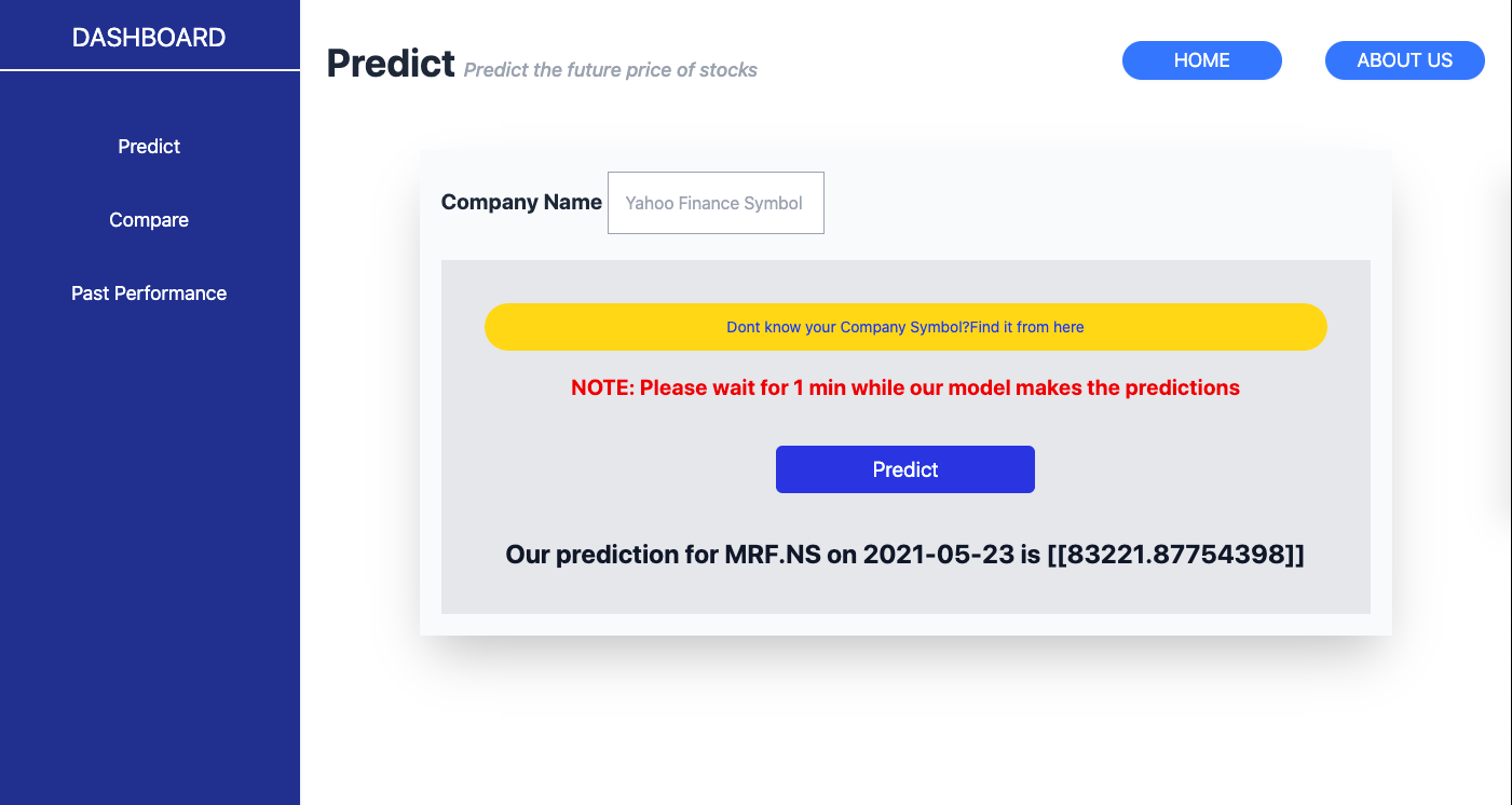 GitHub - rohansawai/Stockrr-App: In this project, we aim to predict the future price of any ...