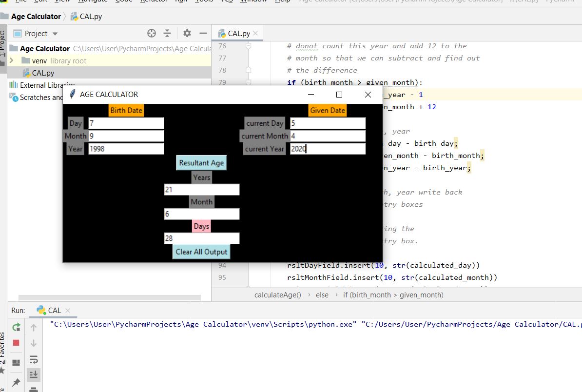 GitHub - DARSHANAHINDOLE/Age-Calculator