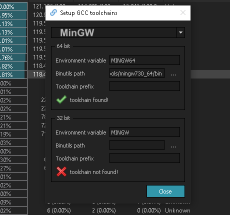 Symbols / Source code not showing in MinGW 64 application · Issue #55 · RudjiGames/MTuner · GitHub