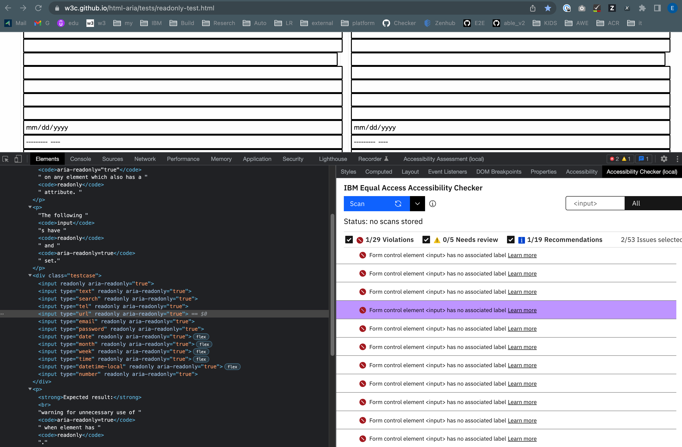 warn for aria-readonly="true" on any element that also has a readonly attribute · Issue #352 ...