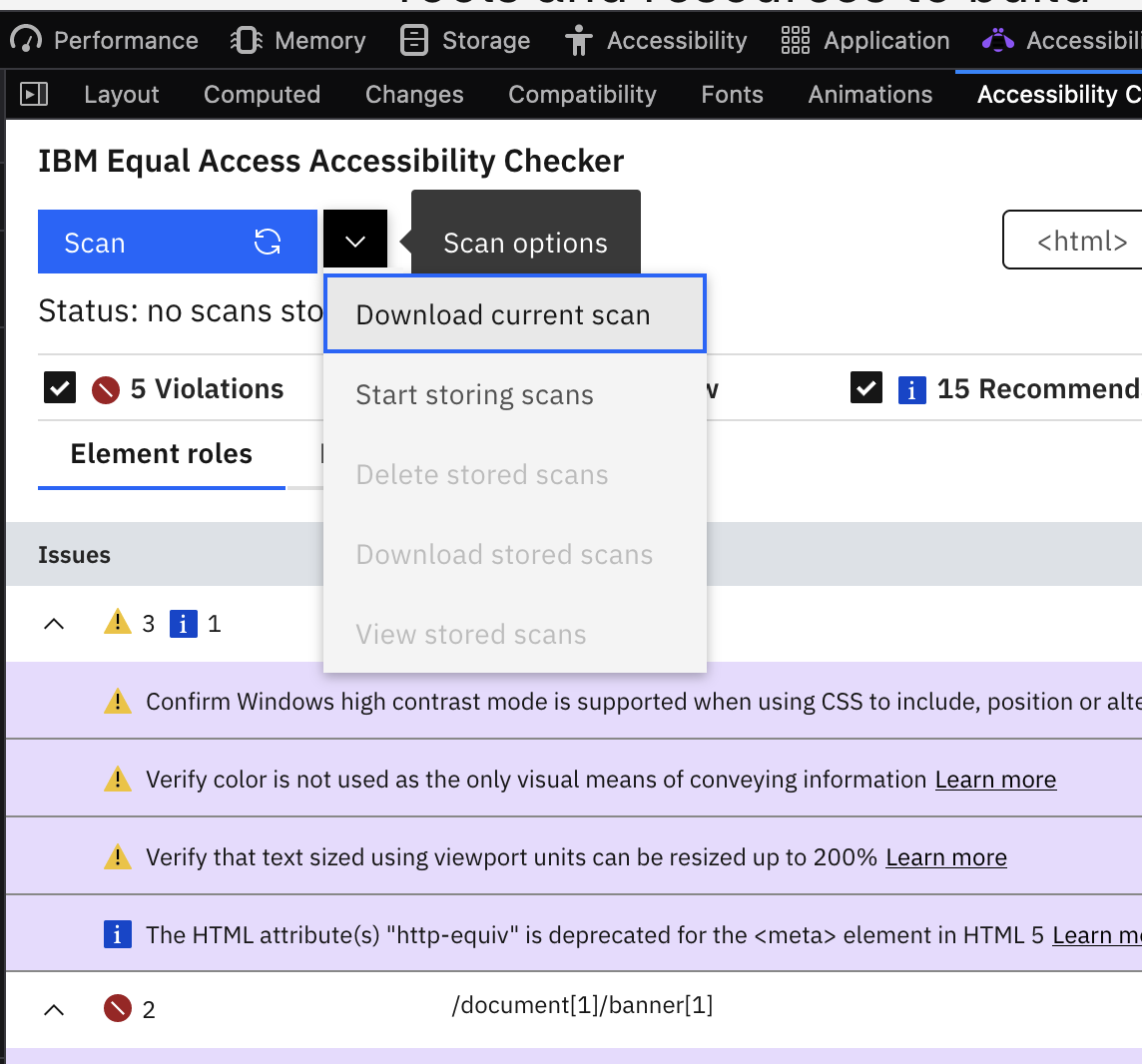 [BUG]: Tool does not display the report after running - Firefox browser · Issue #1275 · IBMa ...