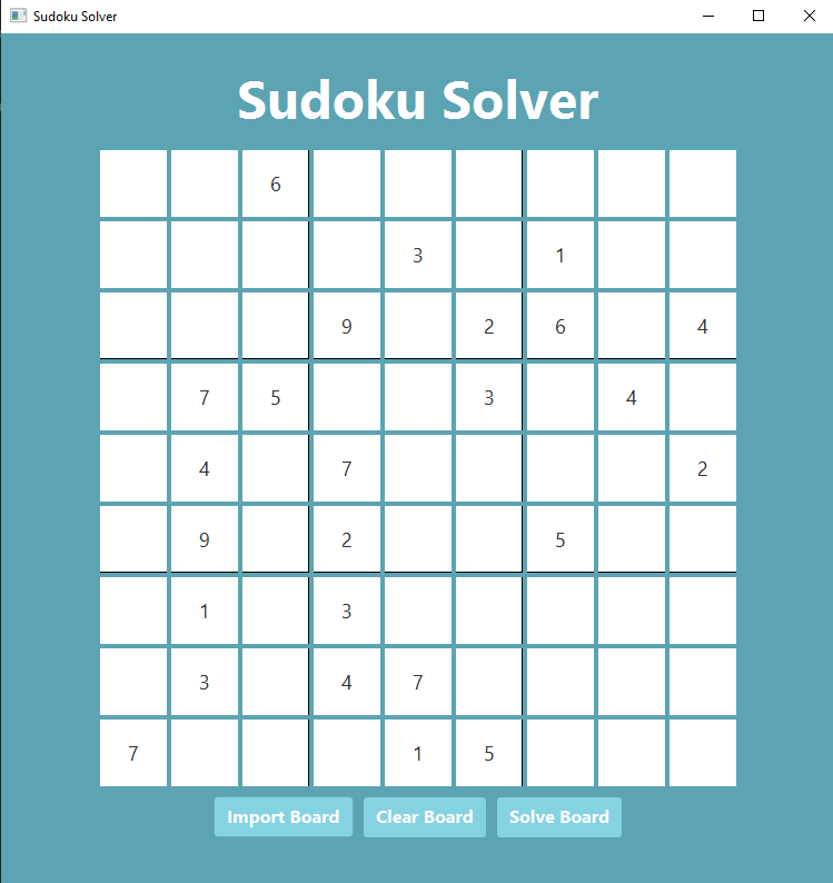 GitHub - MartinCornelius/SudokuSolver