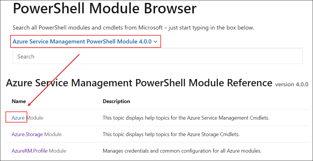 break link in PowerShell Module Browser · Issue #2750 · MicrosoftDocs/feedback · GitHub