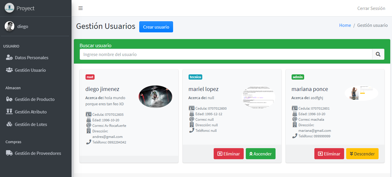 Github Dj Andresproyect Personal Es Un Proyecto De Gestión De Usuarios Inventarios Y Ventas