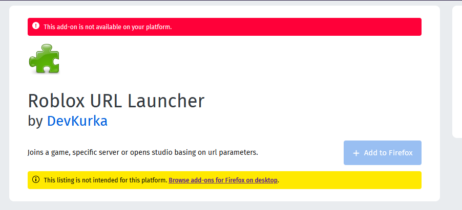 Port to Firefox & dont require placeId · Issue #1 · dv8-studio/RobloxURLLauncher · GitHub