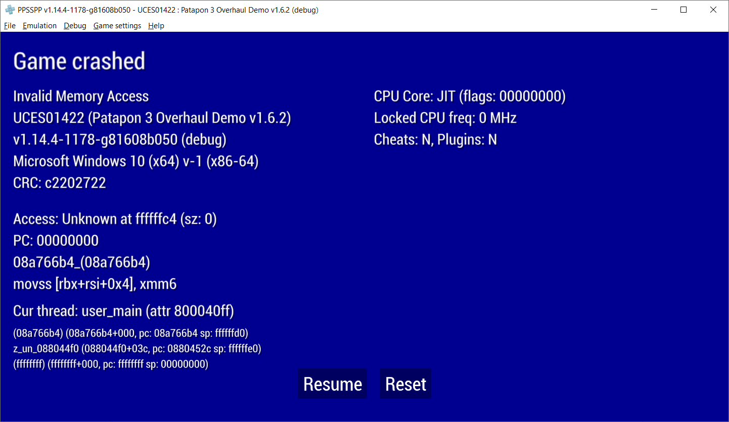 Ppsspp Bluescreens While Debugging · Issue 17179 · Hrydgard Ppsspp · Github