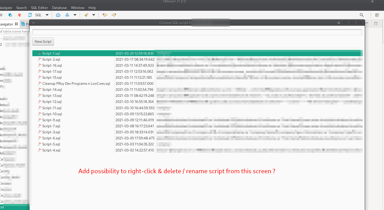 Add small functionnality to clean up sql scripts ? · dbeaver ...