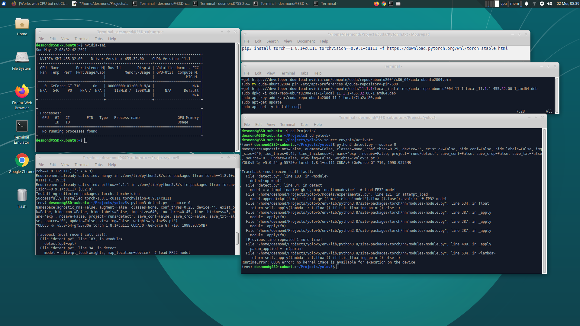 Error on Cuda-11.x · Issue #3011 · ultralytics/yolov5 · GitHub