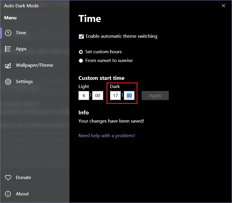 [BUG]It is impossible to switch to dark mode after 24:00. · Issue #226 · AutoDarkMode/Windows ...