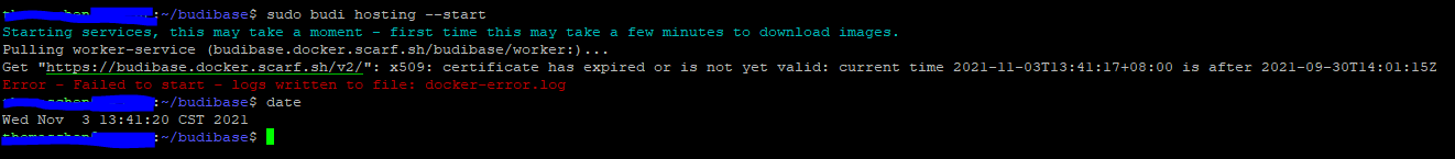 Budibase start fail due to x509 error · Budibase budibase · Discussion ...