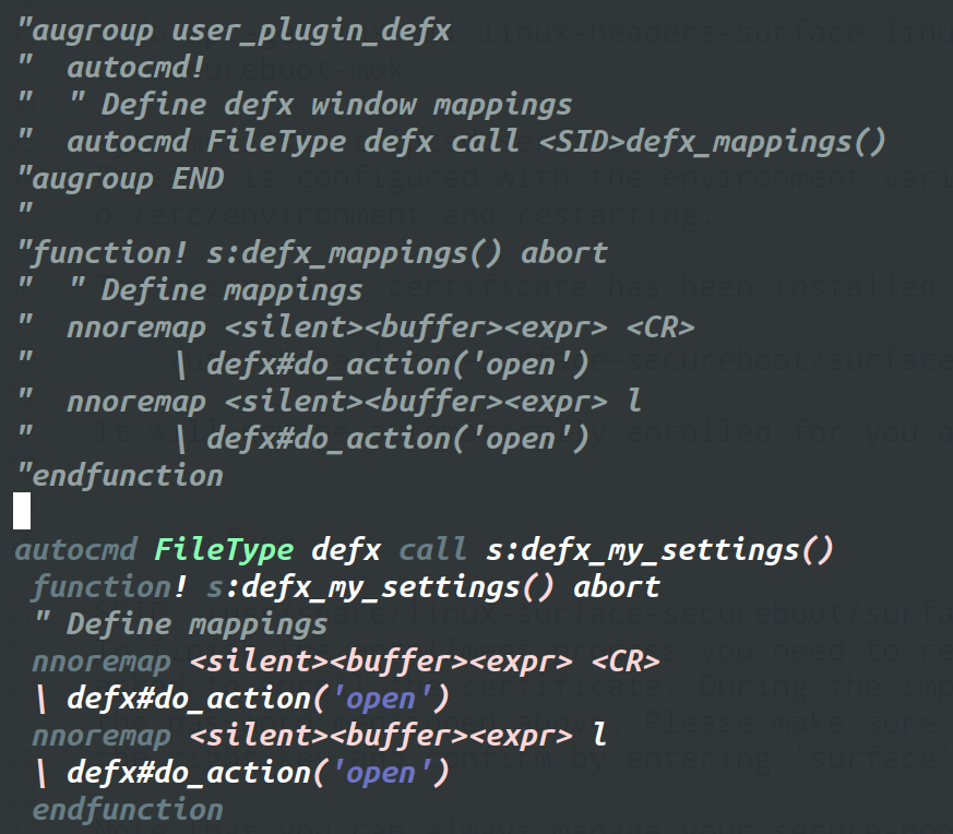 Cannot map keys in neovim · Issue #245 · Shougo/defx.nvim · GitHub