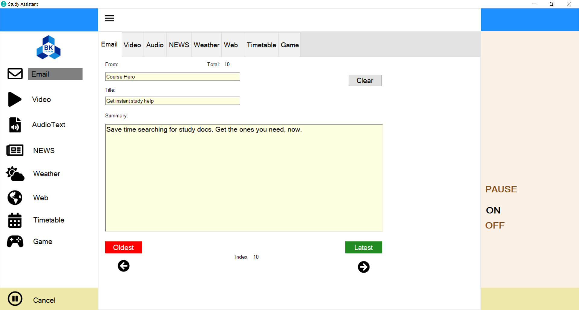 GitHub - huycse31501/Study-Assistant---LTNC---HCMUT: My Advance Programming (CO2039) Course Project