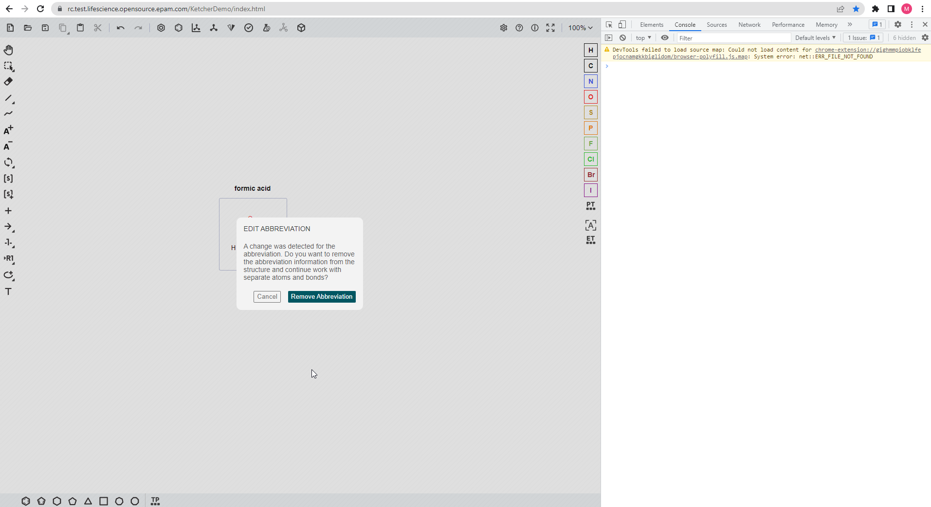 Salts and Solvents: Edit notification appears instead of replacing new Salt or Solvent · Issue ...