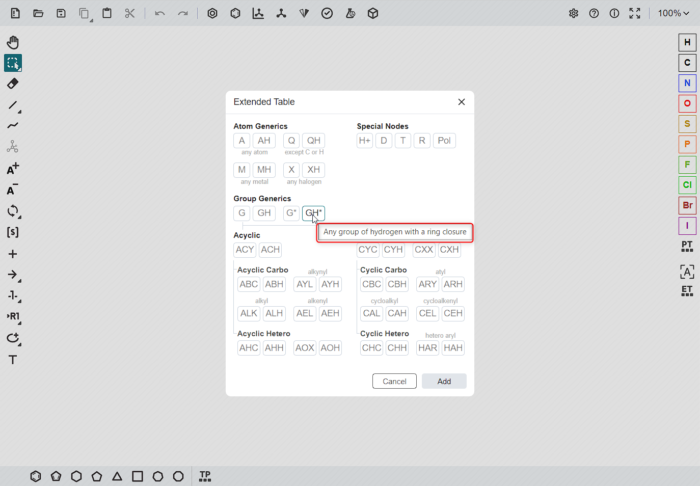 Wrong tooltip and label in 'Extended Table' · Issue #2403 · epam/ketcher · GitHub